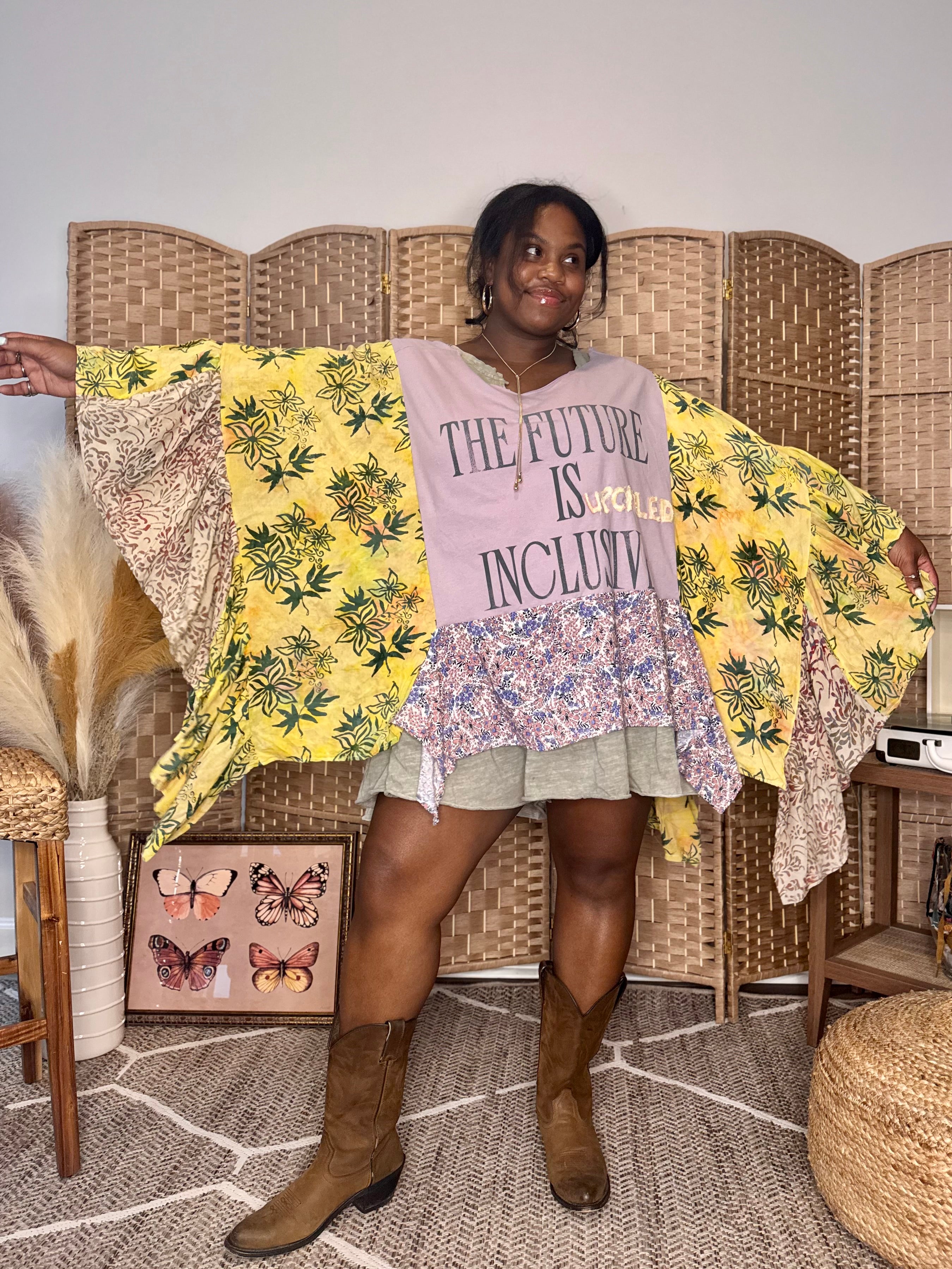 Medium-2XL The Future Is Inclusive Kaftan Poncho – Patched Gal