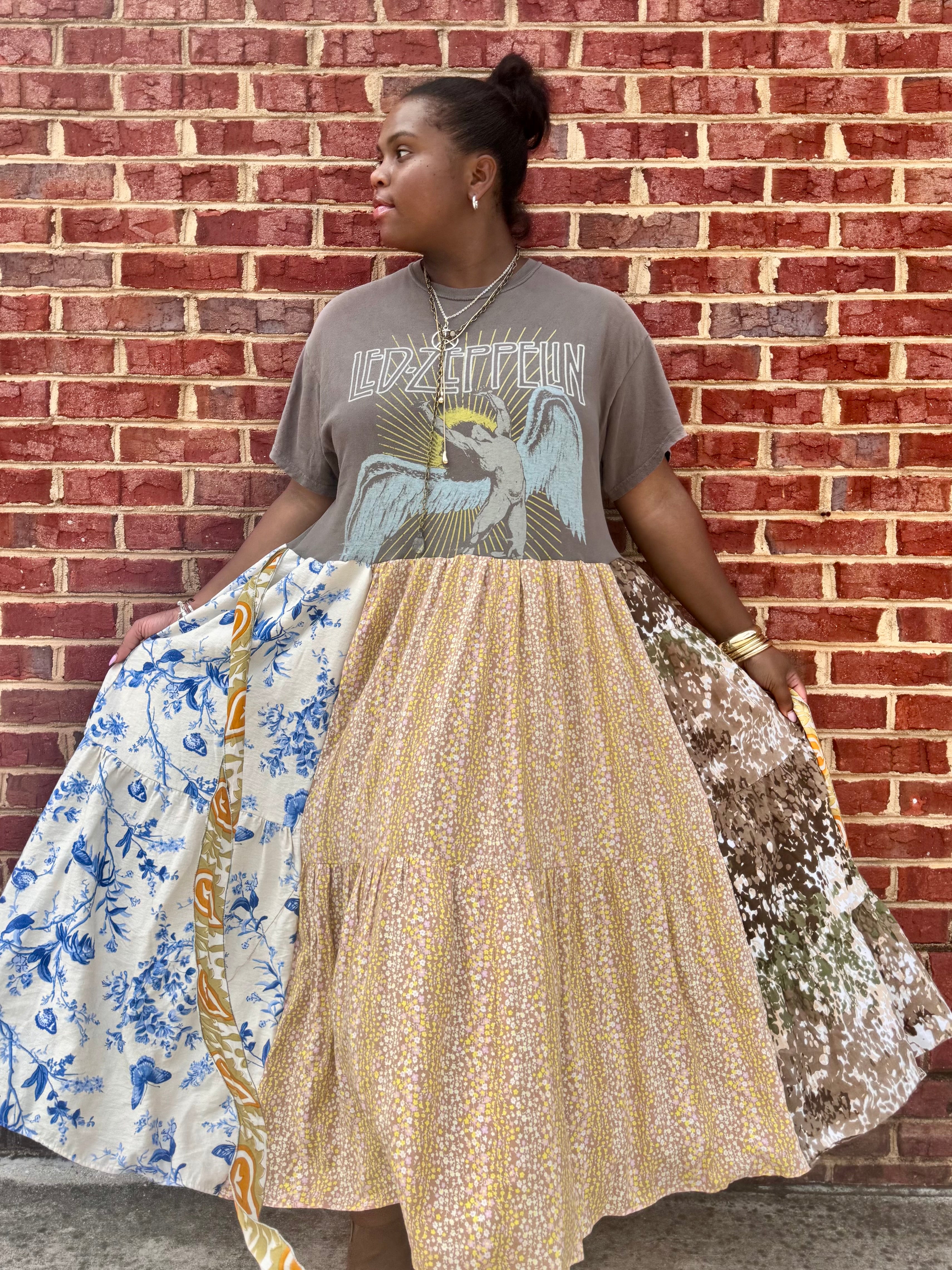 Extra Small-Extra Large Led Zeppelin Maxi Dress – Patched Gal