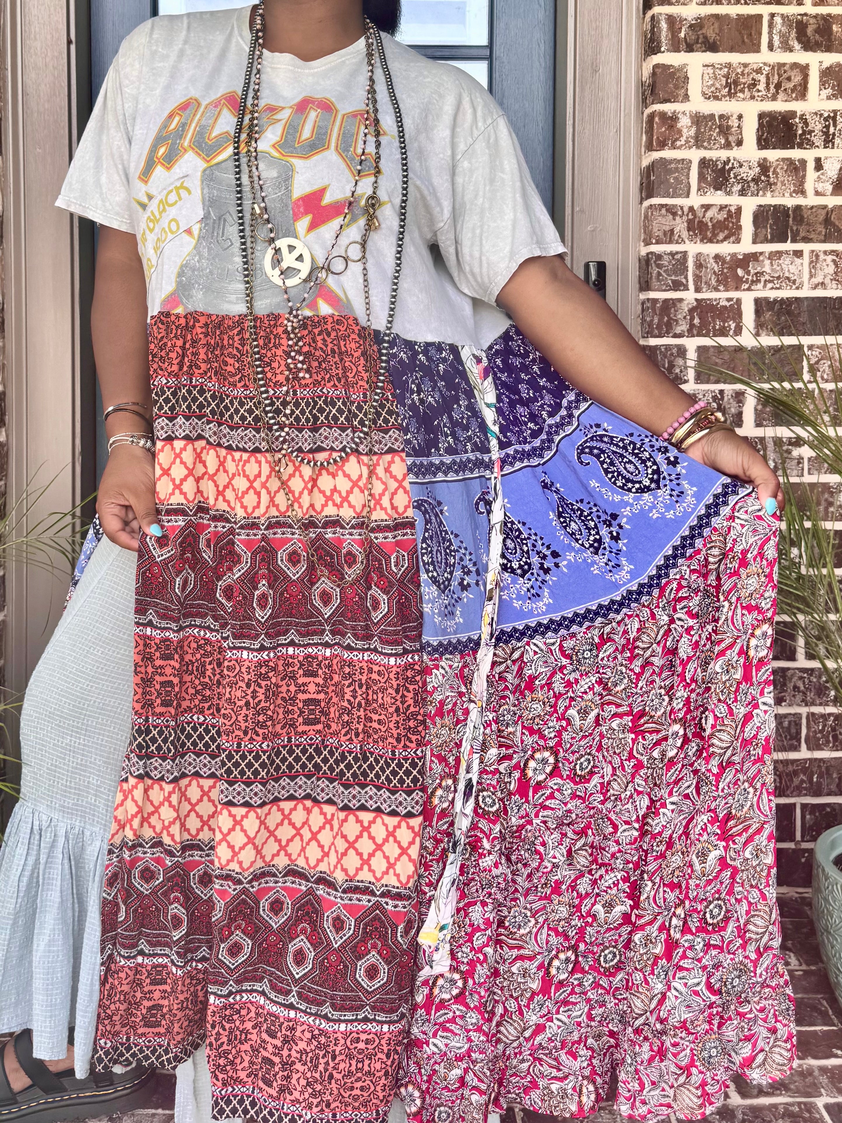 Extra Small-Extra Large ACDC Maxi Tee – Patched Gal