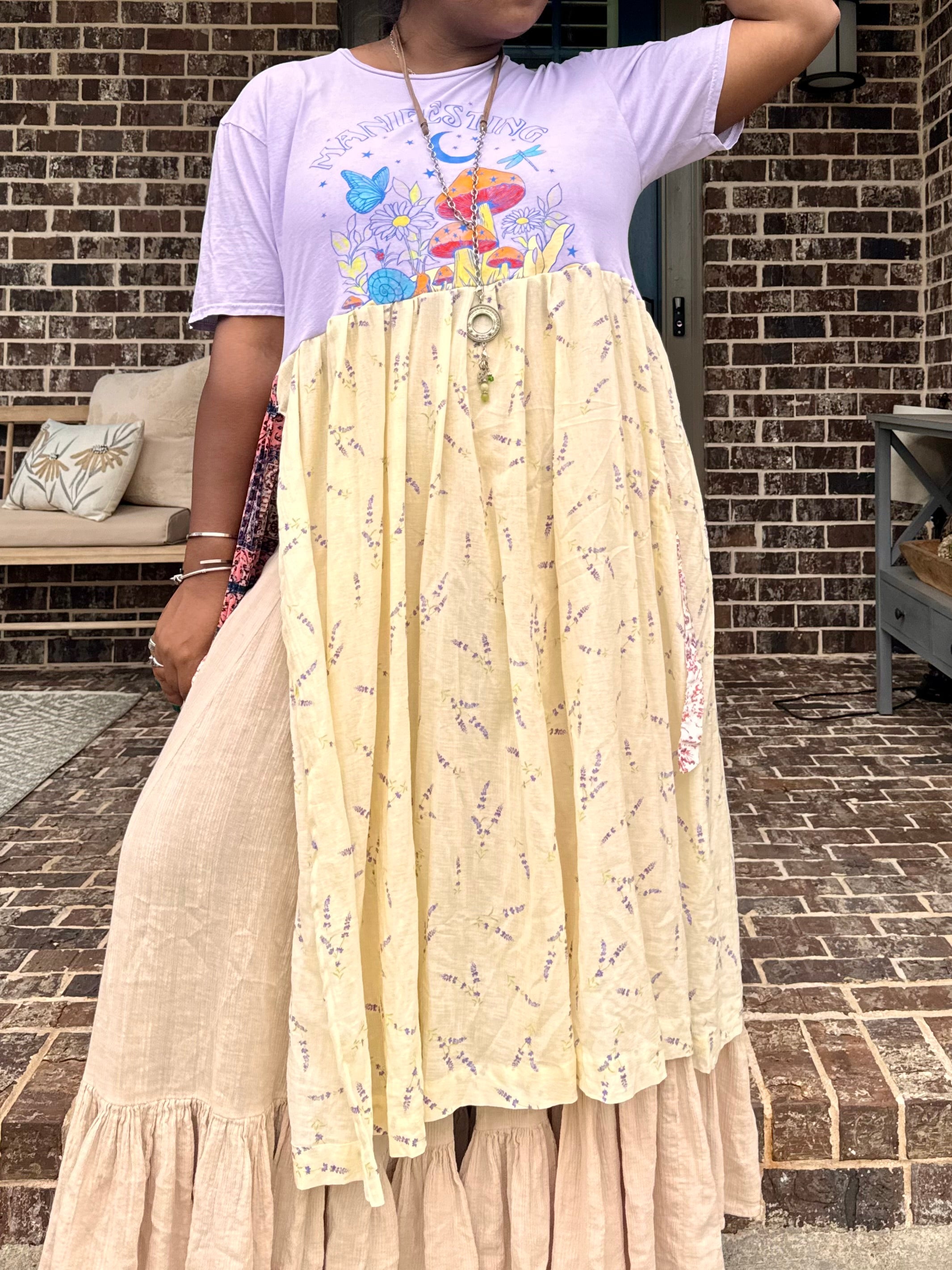 Extra Small-Extra Large Manifesting Maxi Tee – Patched Gal